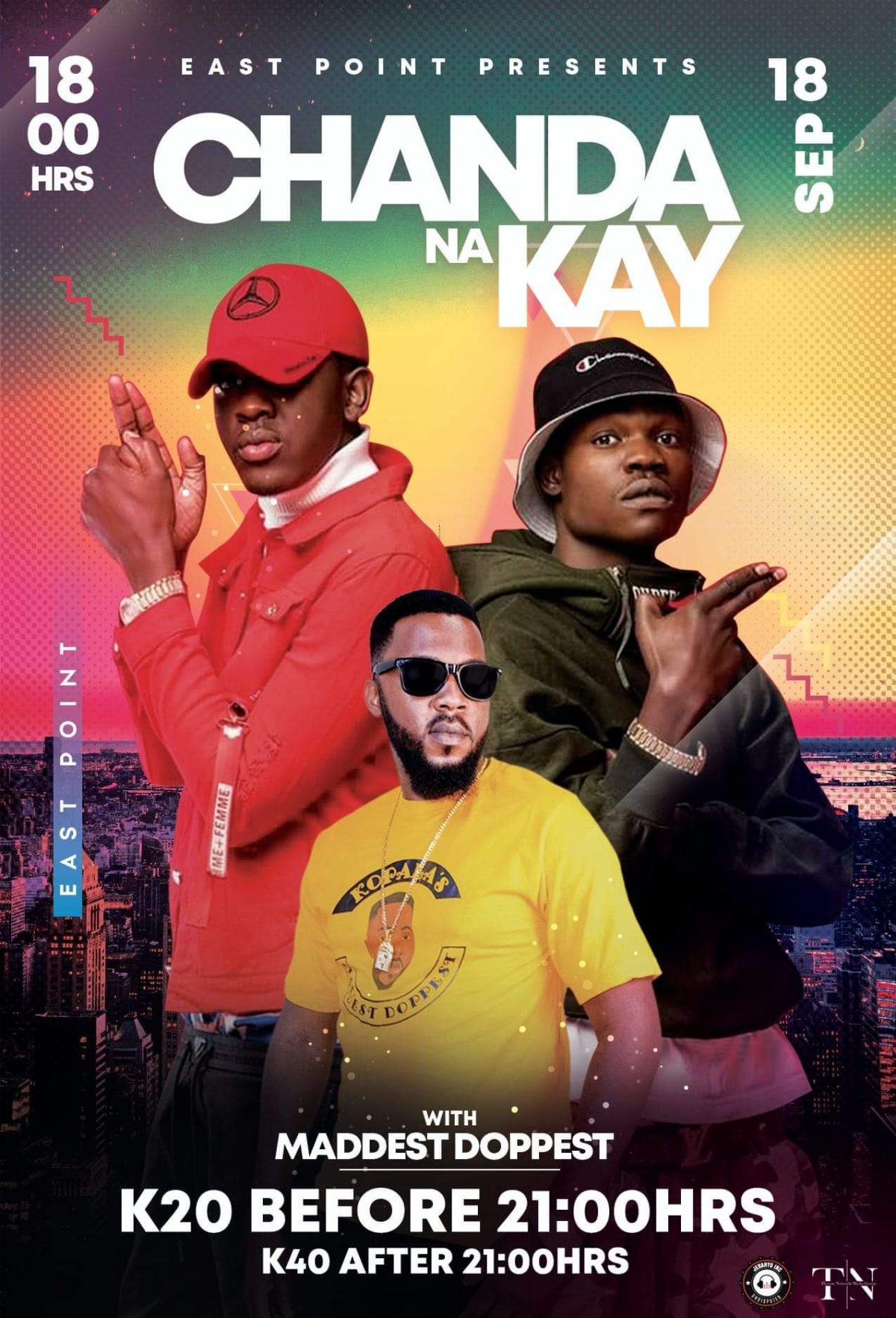 Chanda Na Kay book their first live show at East Point - Zambianplay